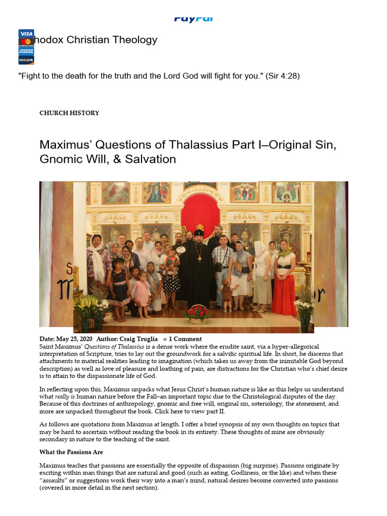 (Blog) Caig Truglia Maximus' Questions of Thalassius Part I-Original ...