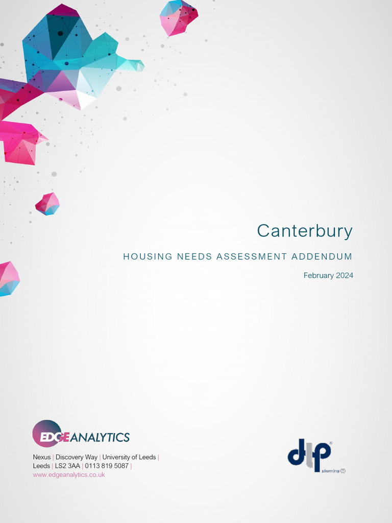 Canterbury Housing Needs Assessment Addendum | PDF | Household ...