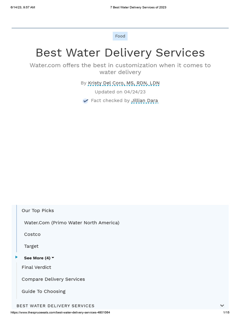 7 Best Water Delivery Services of 2023 | PDF | Water | Costco
