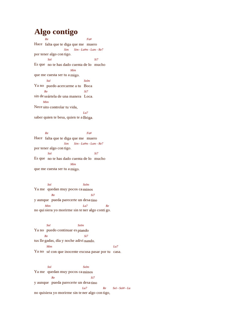 Algo Contigo | PDF