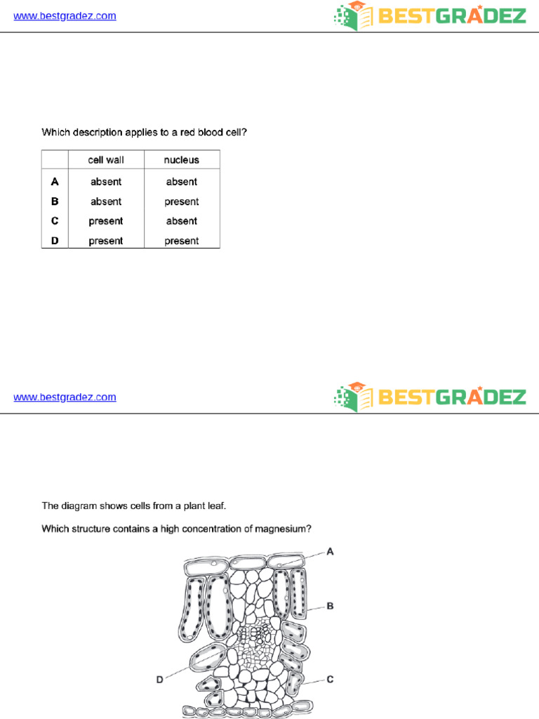 Bio - Chapter 1 (MCQ) | PDF