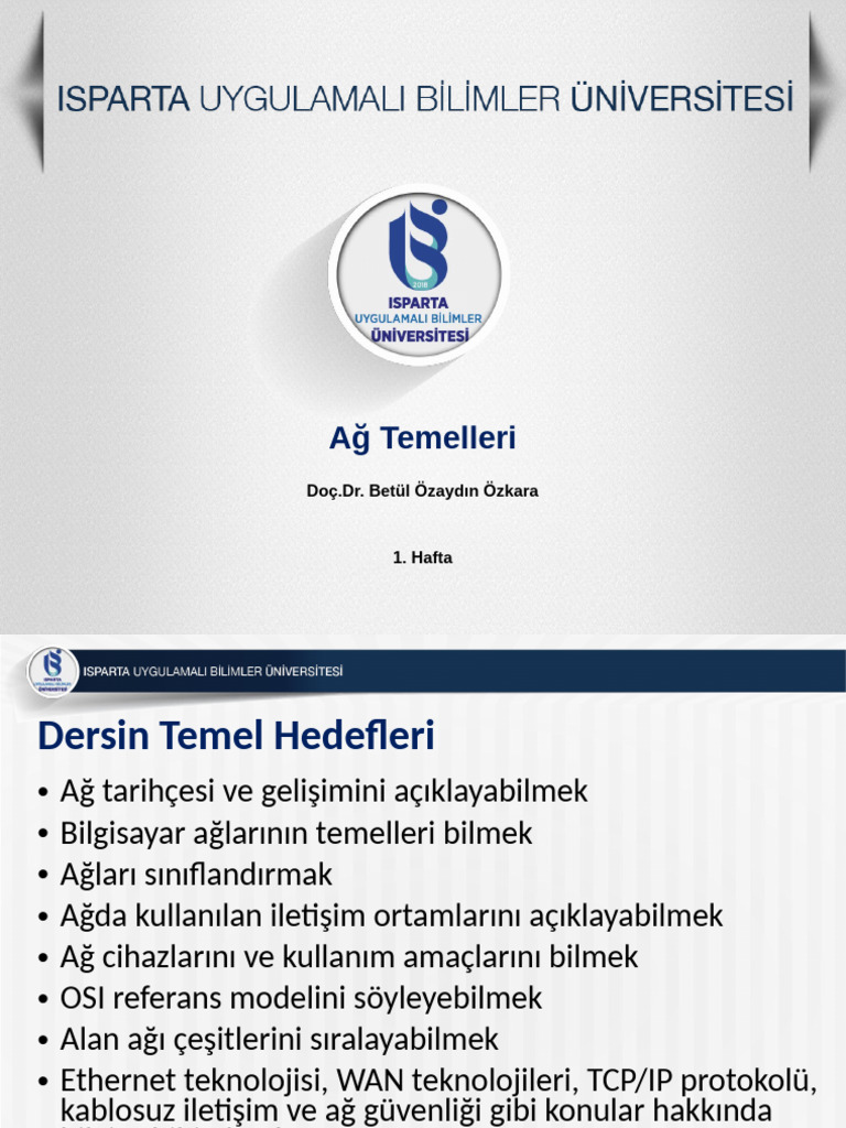 Ag Temelleri 1 Hafta | PDF