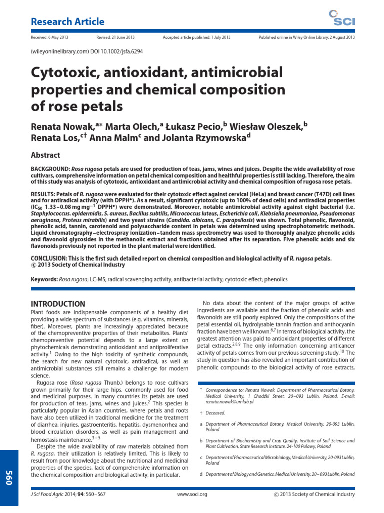 Cytotoxic, Antioxidant, Antimicrobial | PDF | Polyphenol | Detection Limit