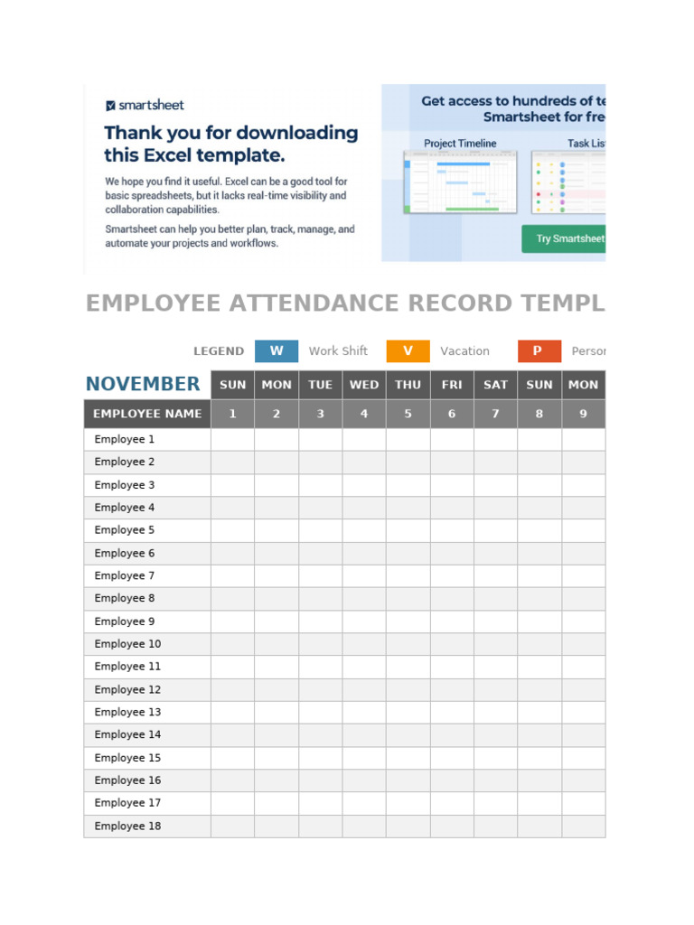 IC Employee Attendance Record 8968 | PDF