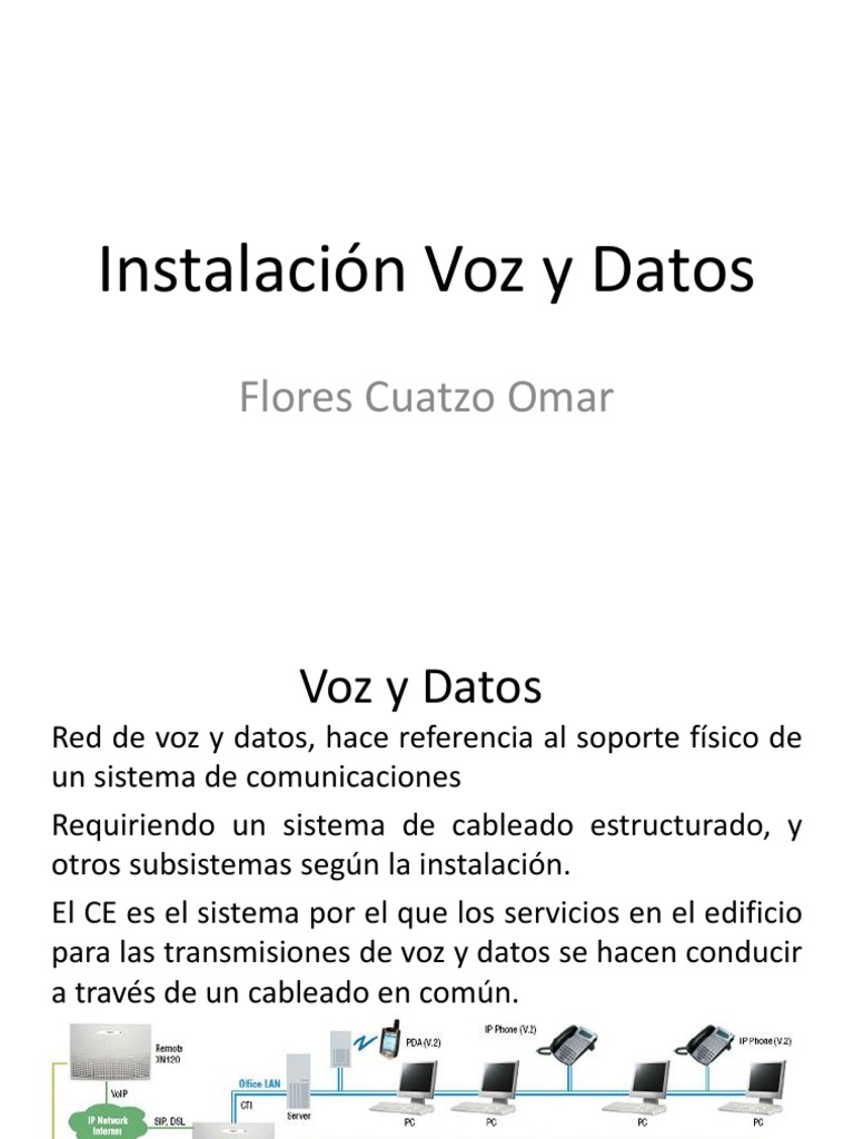 Guía de Instalación de Voz y Datos | PDF | Red de computadoras ...
