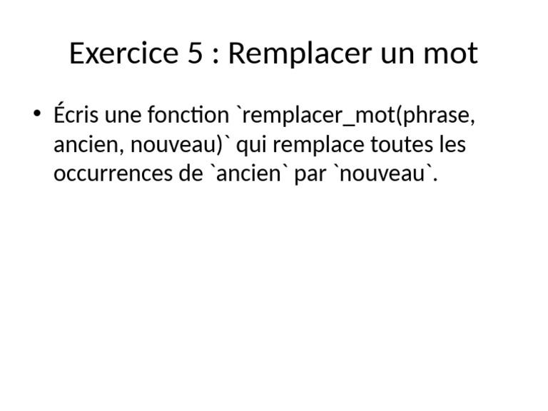Exercice 5 | PDF