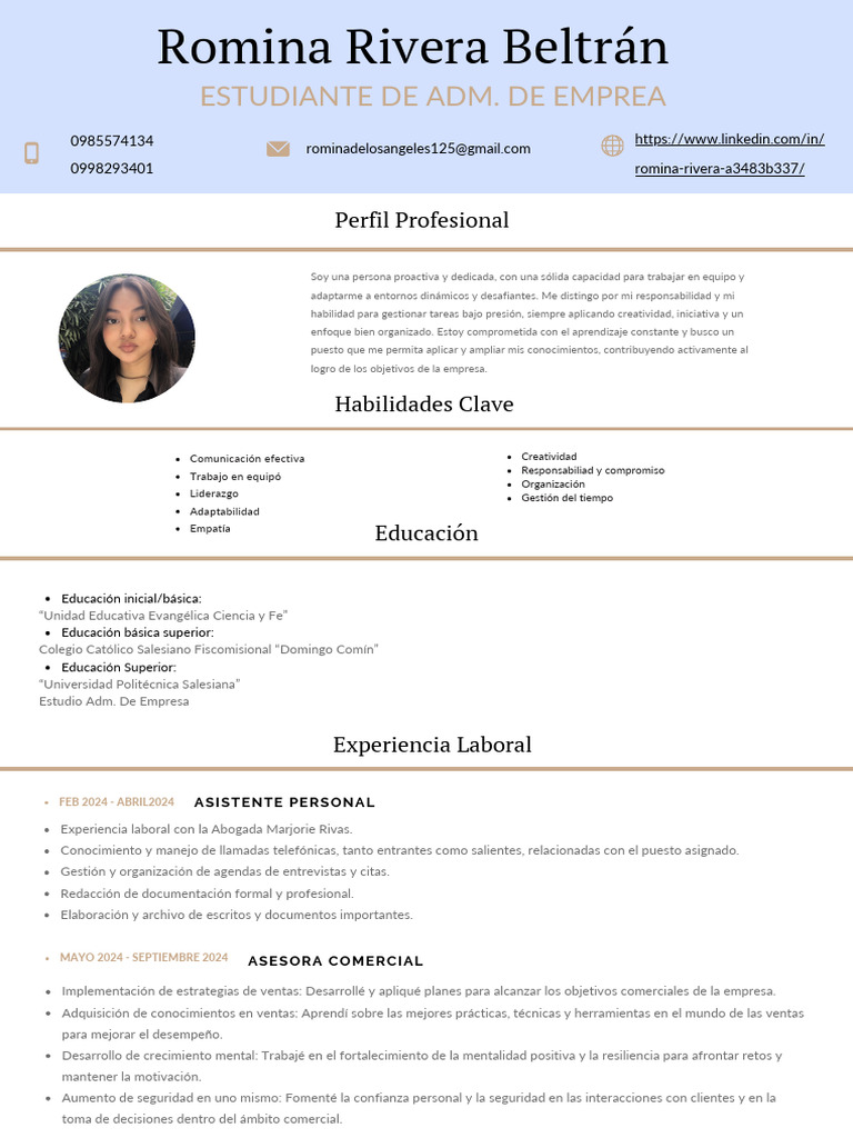 CV de Romi Act | PDF | Cognición | Aprendizaje