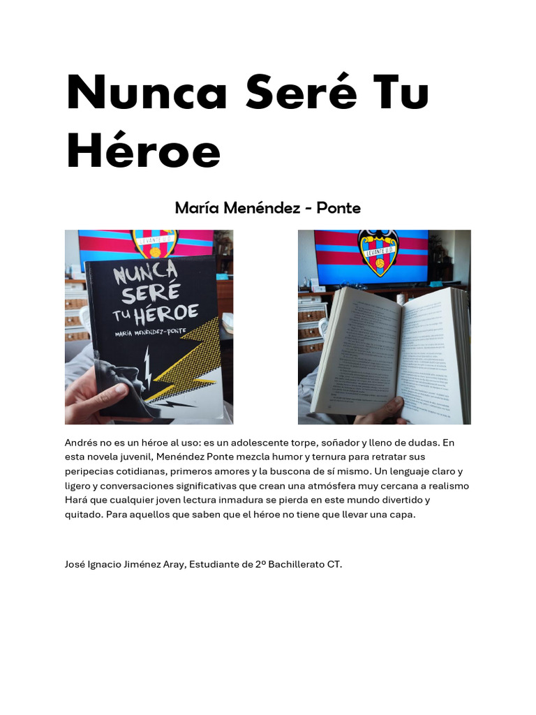 Nunca Seré Tu Héroe | PDF