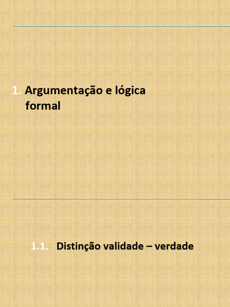 Lógica Formal: Validade e Argumentos | PDF | Argumento | Lógica matemática