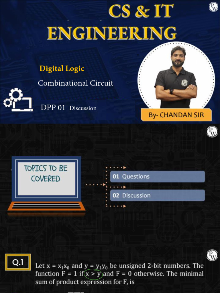Combinational Circuit - DPP 01 Discussion Notes | PDF