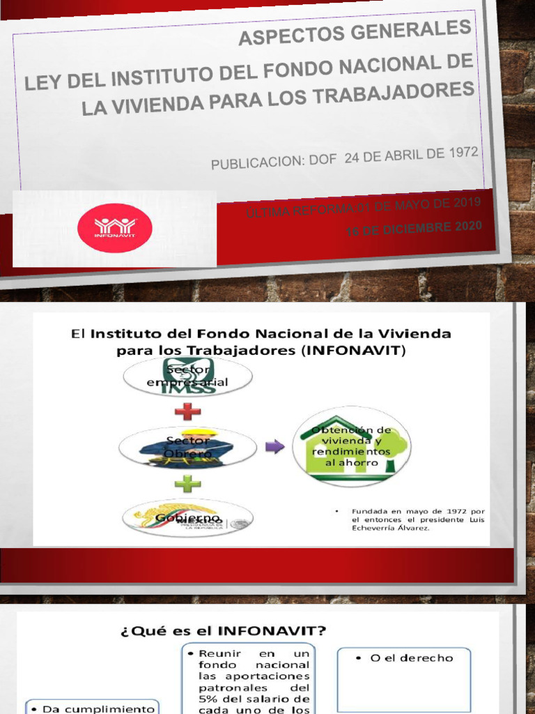 Aspectos Generales Ley Infonavit | PDF