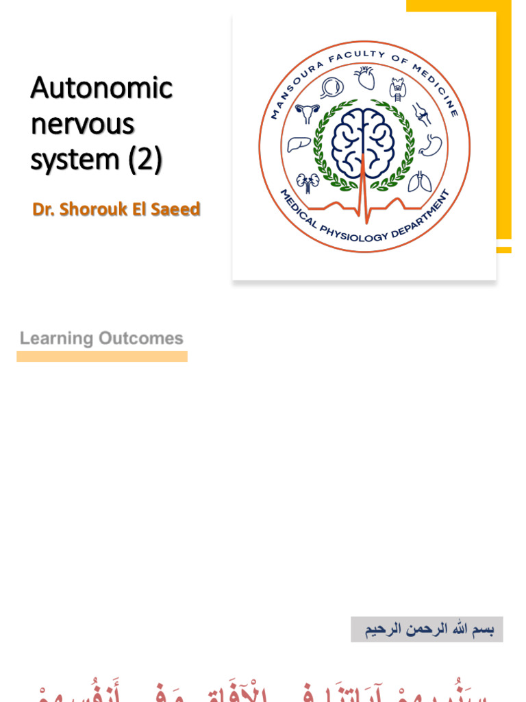 Lec-2- Autonomic nervous system (1) | PDF | Acetylcholine | Norepinephrine