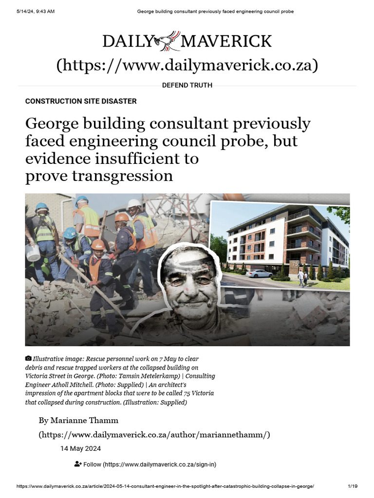 George Building Consultant Previously Faced Engineering Council Probe | PDF