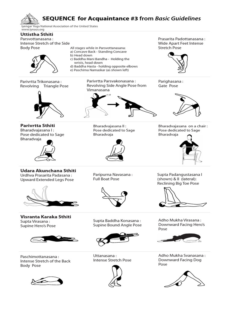 Iyengar Yoga Sequence Overview | PDF | Hatha Yoga | Hindu Prayer And ...