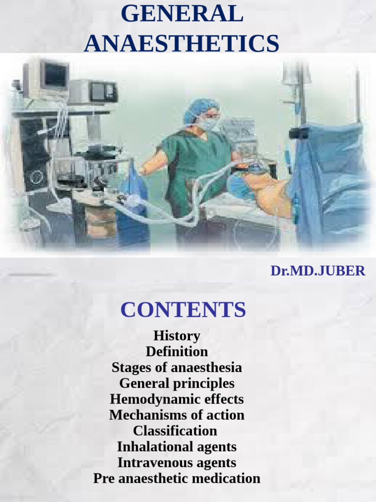 General Anaesthesia Juber | PDF | Anesthesia | Drugs