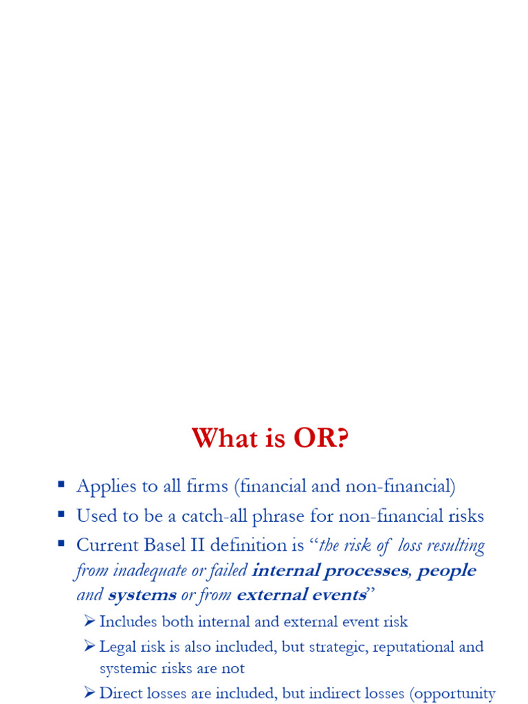 Chapter 7. Operational Risks-Student | PDF | Risk | Risk Management