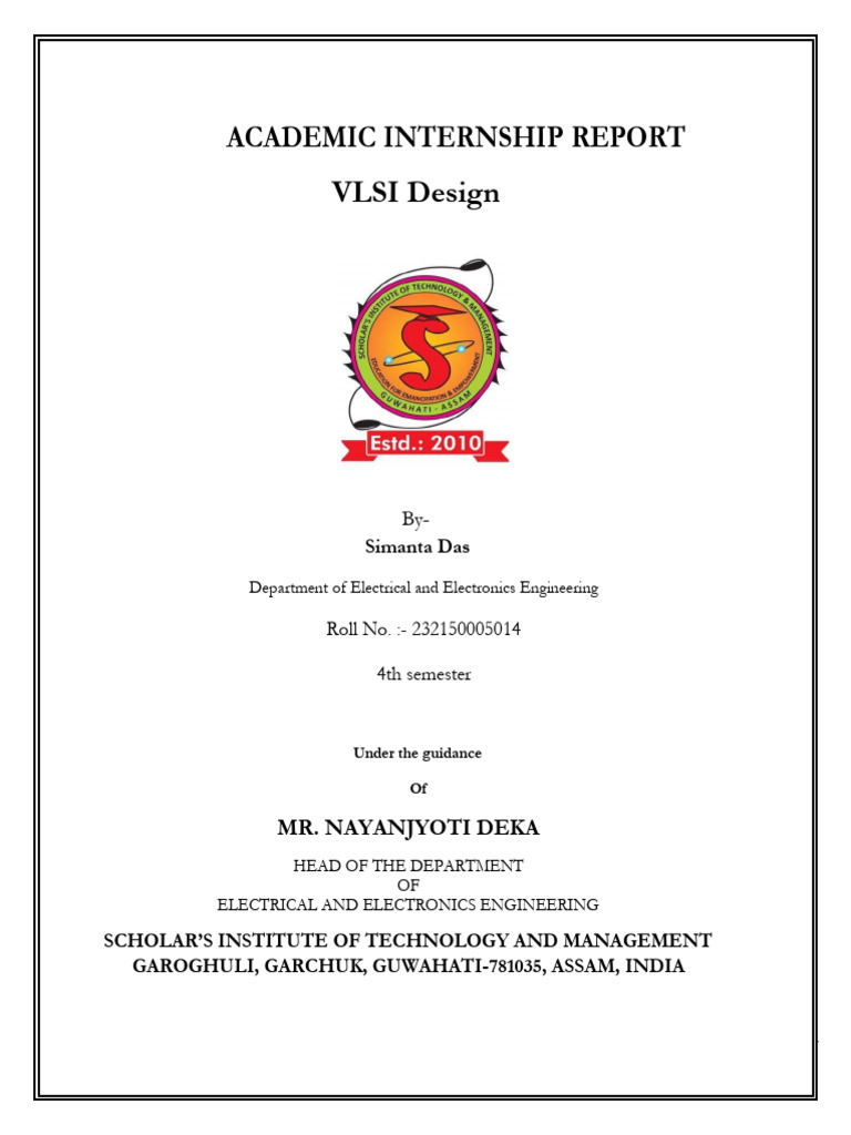 Intership Report (Simanta Das) | PDF | Hardware Description Language ...
