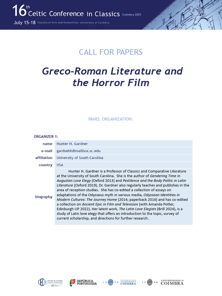 16ccc Cfpapers Greco-Roman Literature and The Horror Film | PDF ...