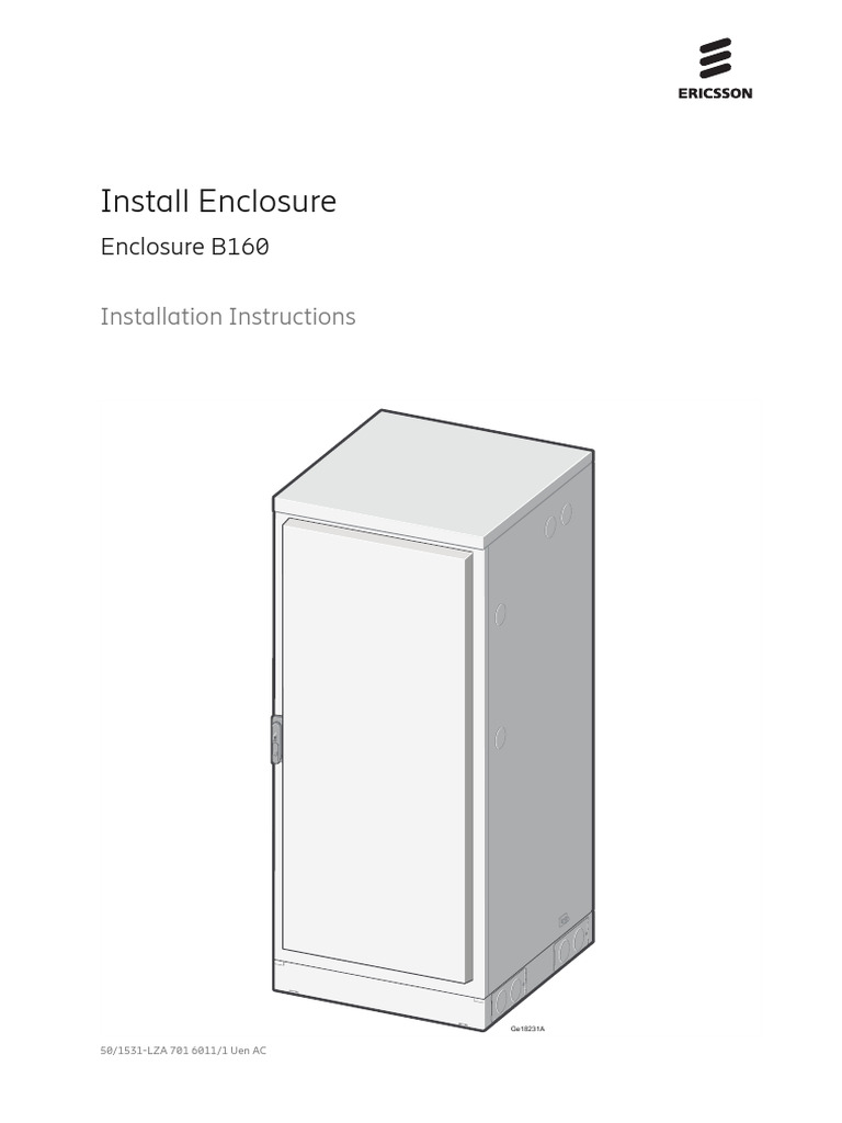 Ericsson 6160 Cabinet Installation Guide | PDF | Screw | Pallet