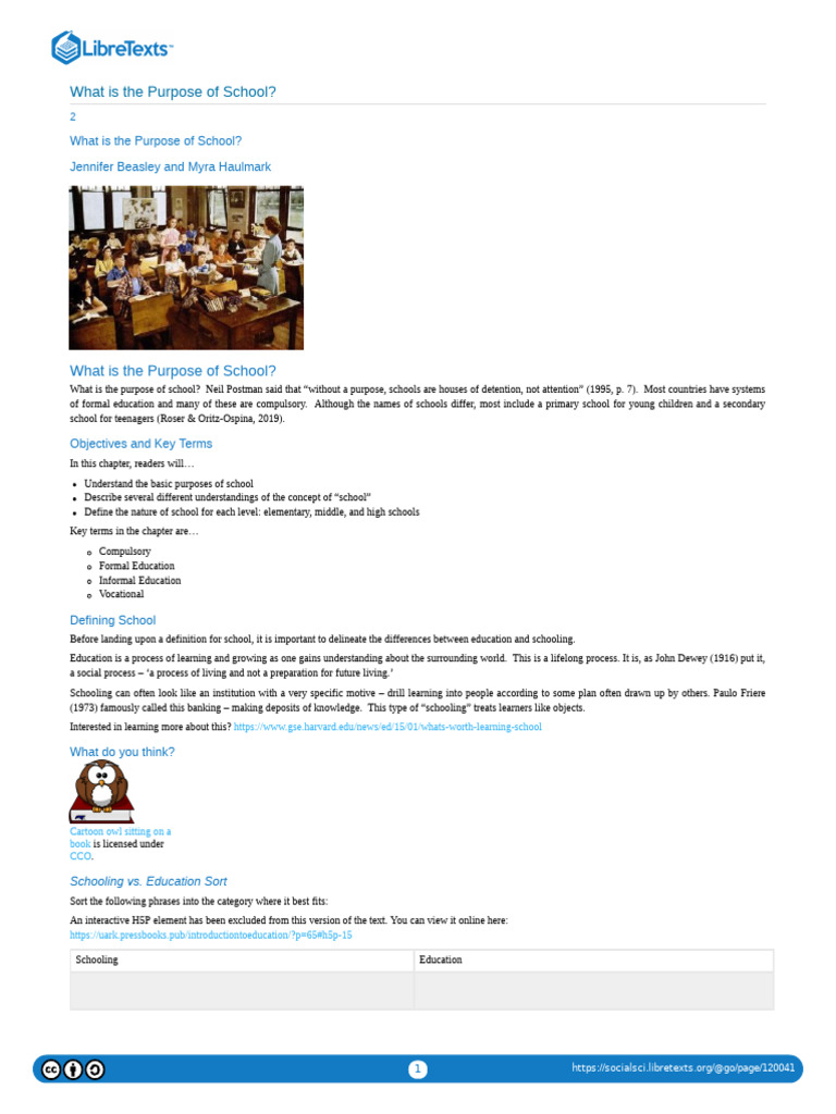 Understanding School's Purpose | PDF | Teachers | Schools