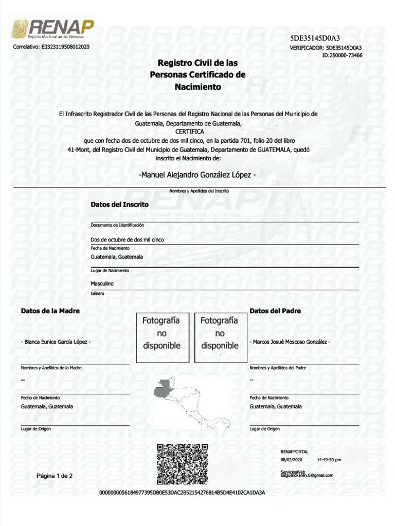 Nacimiento | PDF | Control de acceso | Información del gobierno