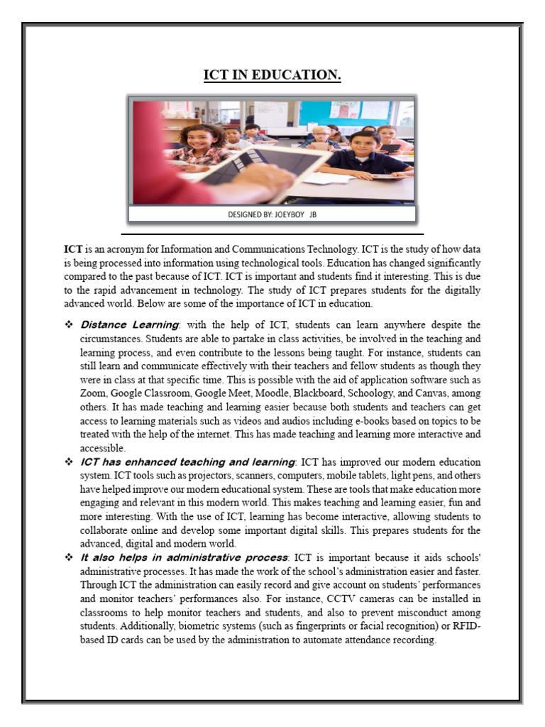 Ict Essay (Christian Annan) | PDF | Educational Technology | Cyberspace