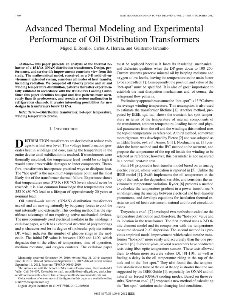 Thermal Analysis of ONAN Transformers | PDF | Heat Transfer | Convection