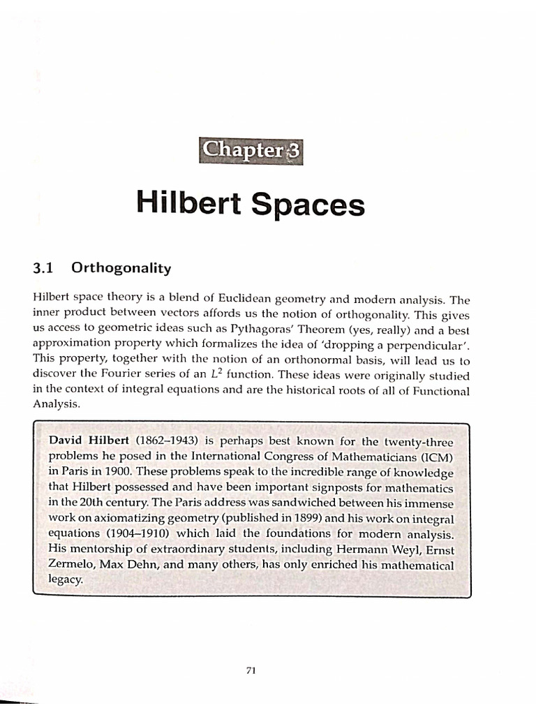 Functional Analysis - Prahlad Vaidyanath Book 2nd Part | PDF | Hilbert Space | Functional Analysis