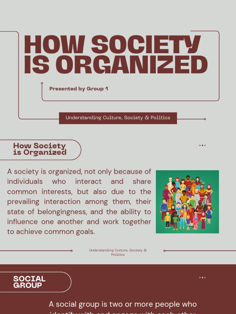 How Society Is Organized | PDF | Social Group | Society