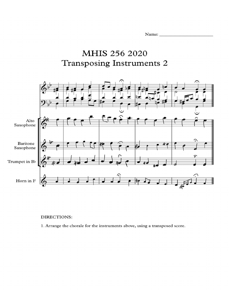 Transposing 2 | PDF