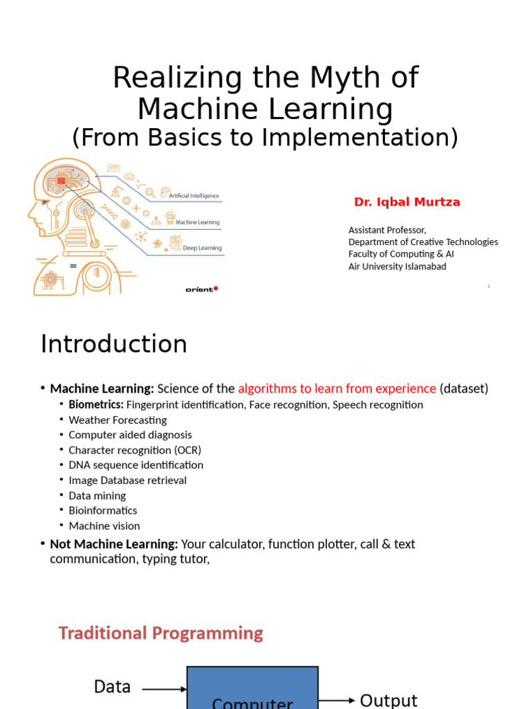 ML Lecture 01 - Linear Regression | PDF | Machine Learning | Applied Mathematics
