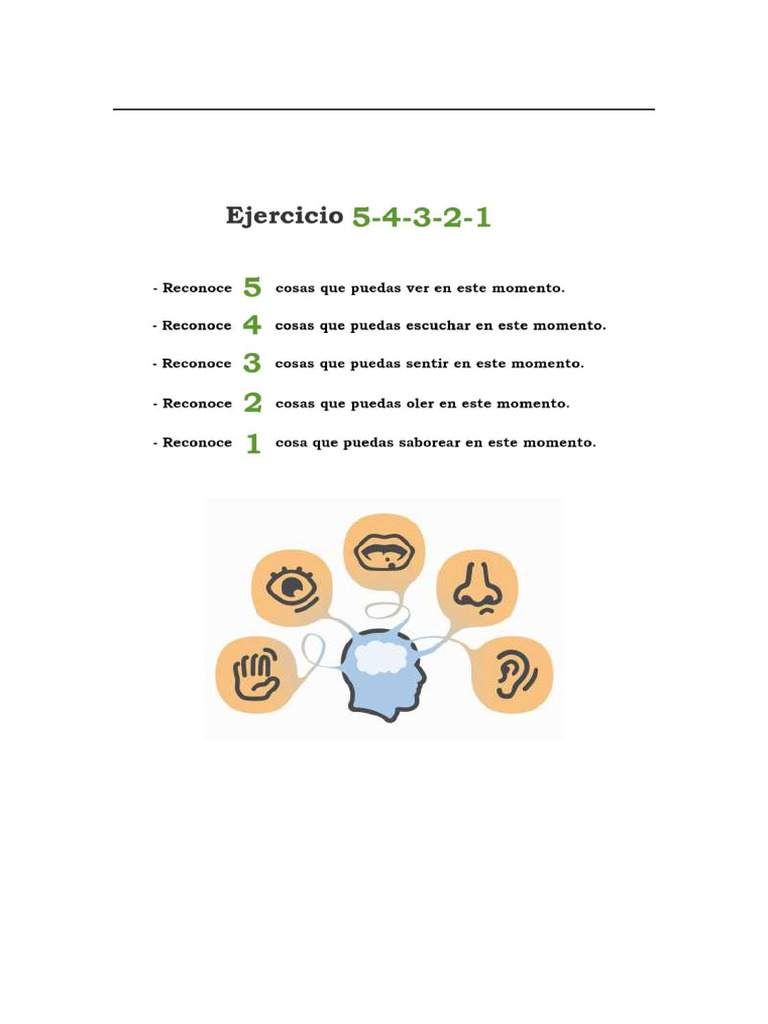 Ejercicios 5 Sentidos para Regularnos | PDF