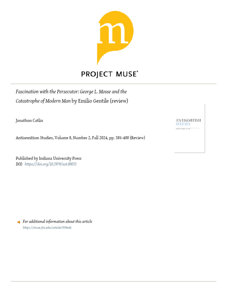 George L Mosse and The History of Fascis | PDF | Fascism | Nazism