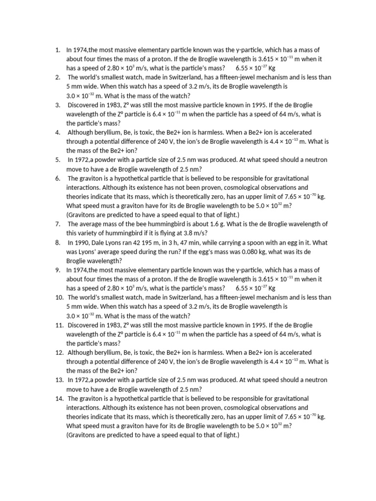 задачи квантна физика | PDF | Electronvolt | Elementary Particle