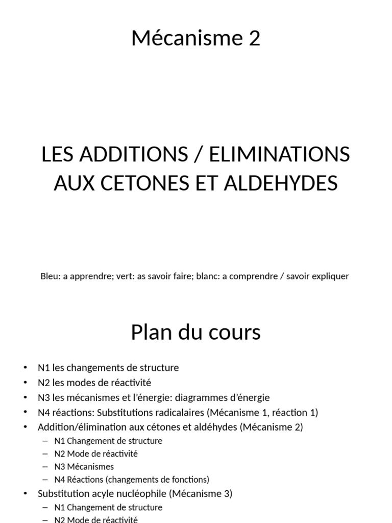 Additions Aux Cetones_aldehydes_presentation 2 | PDF | Cétone | Aldéhyde