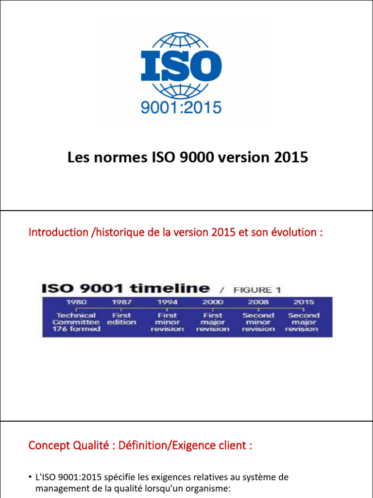 Normes ISO 9000 Version 2015 | PDF | Management de la qualité | Système ...