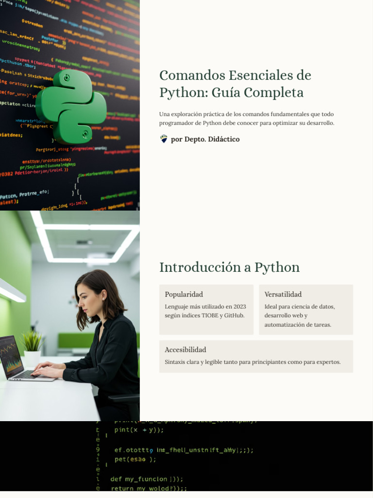 Comandos Esenciales de Python Guia Completa | PDF | Python (lenguaje de programación ...
