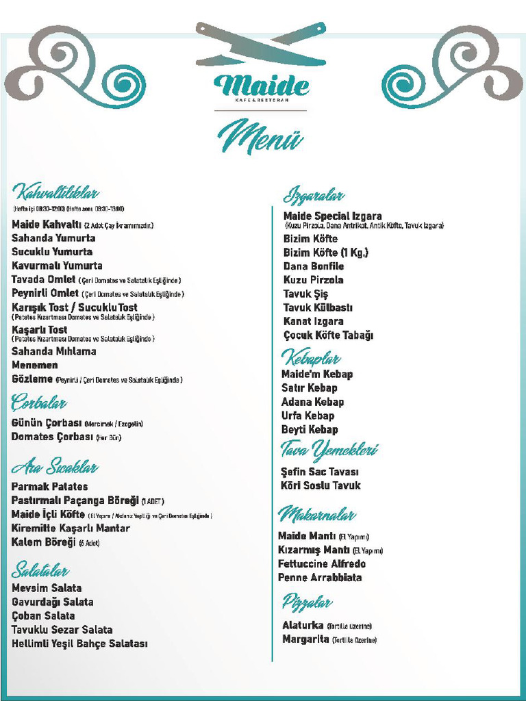 Maide Menu | PDF