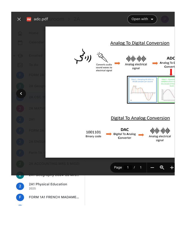 Data Representation 6 | PDF | Analog To Digital Converter | Digital To Analog Converter