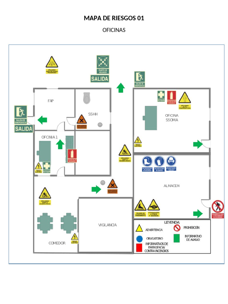 MODELO EJEMPLO MAPA DE RIESGOS | PDF