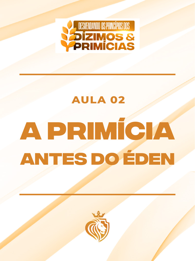 Material - Aula 2 - Desvendando Os Princípios Dos Dízimos e Primícias | PDF | Adão e Eva | Deus