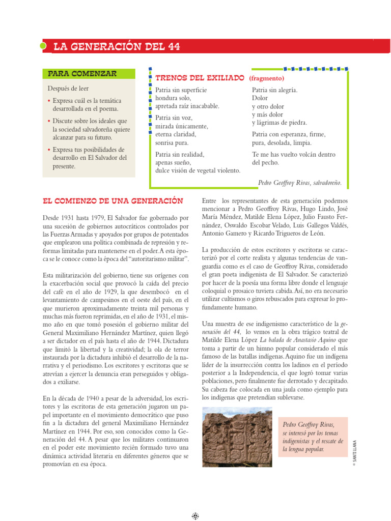 La Generación del 44 en El Salvador | PDF | El Salvador | Dictadura