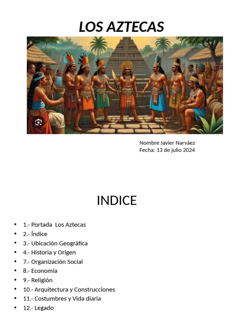 Los Aztecas | PDF | Cultura de las Americas