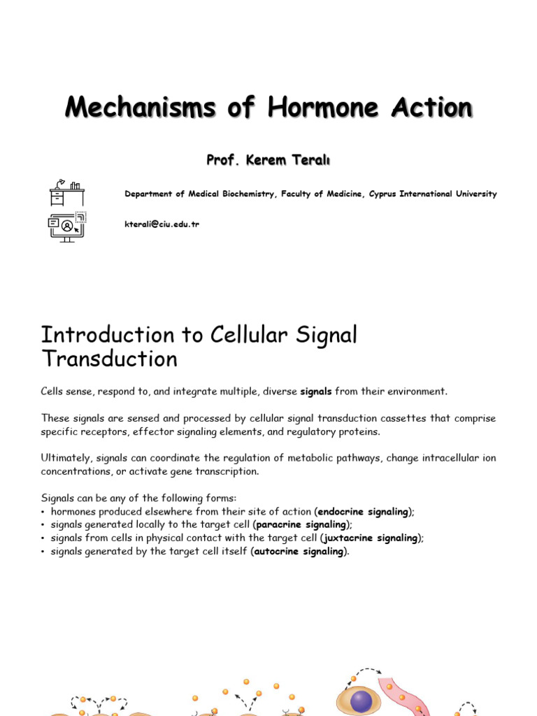 Mechanisms of Hormone Action | PDF | Cell Signaling | Signal Transduction