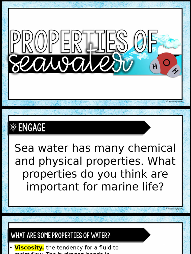 Properties of Seawater PPT Edited USE THIS | PDF | Water | Oceans