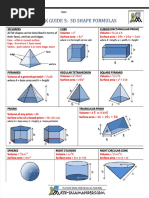 3D Shapes Formulas | PDF