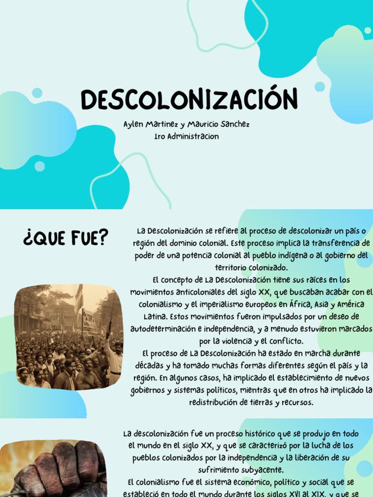 DESCOLONIZACIÓN | PDF | Descolonización | Colonialismo