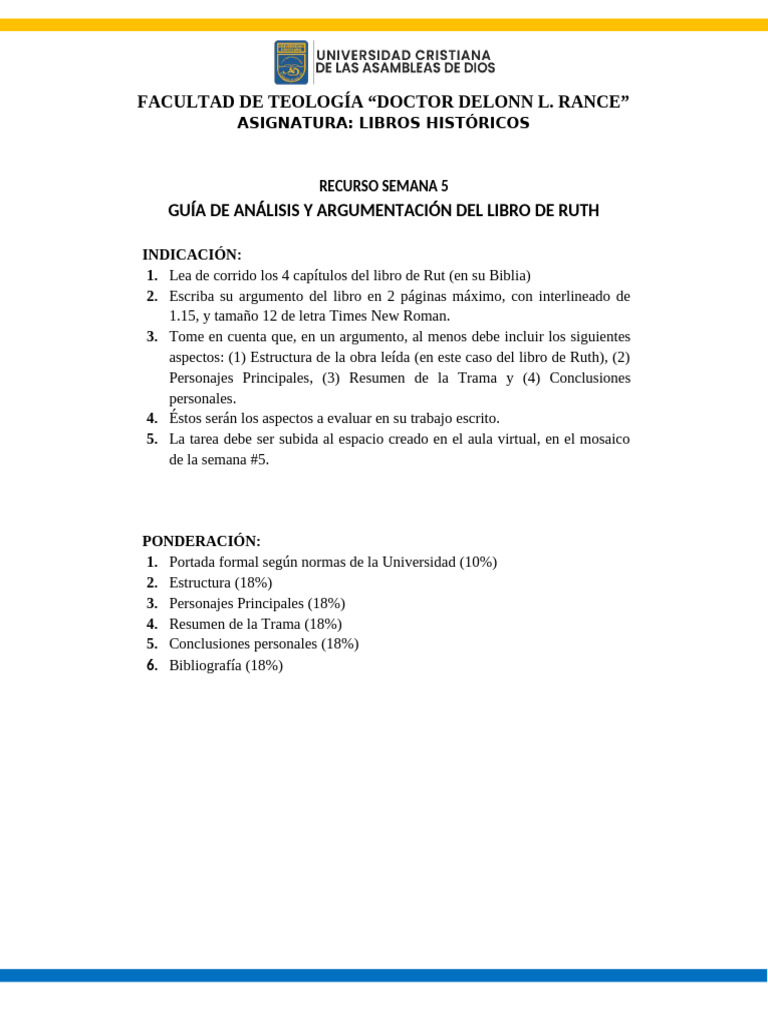 Sem.5. Análisis y Argumentacion Del Libro de Rut | PDF