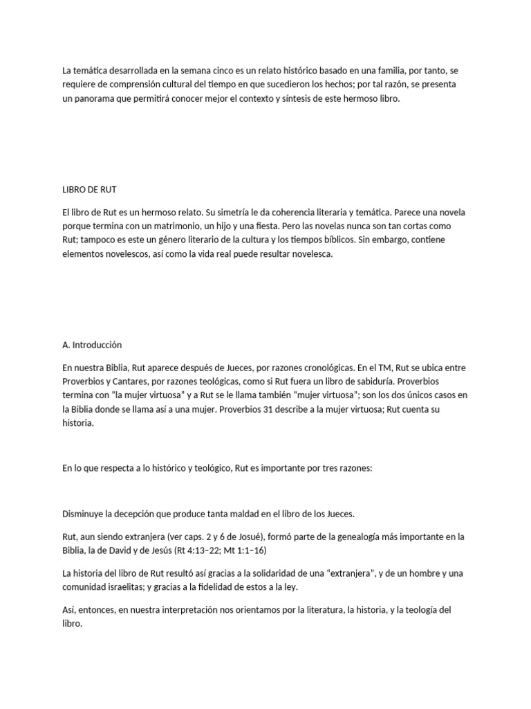 Rut | PDF | Rut (figura bíblica) | Libro de rut
