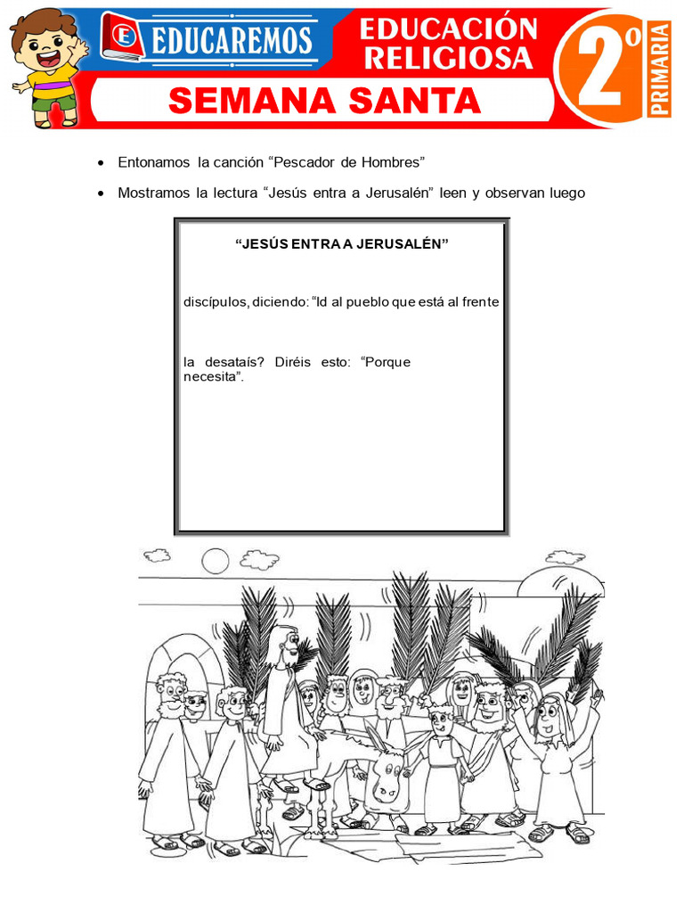 Semana Santa: Actividades para Niños | PDF | Jesús | Evangelios canónicos